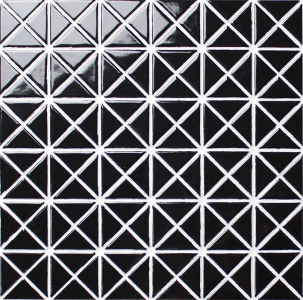 1'' Glossy Pure Black Porcelain Triangle Wall Tile Mosaic at Low Price ... 1'' Glossy Pure Black Porcelain Triangle Wall Tile Mosaic at Low Price ...