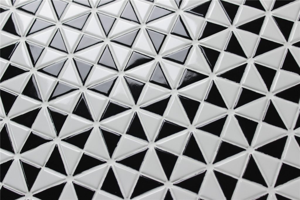 1'' Multi Windmill Pattern Glossy Porcelain Triangle Mosaic Tile ...