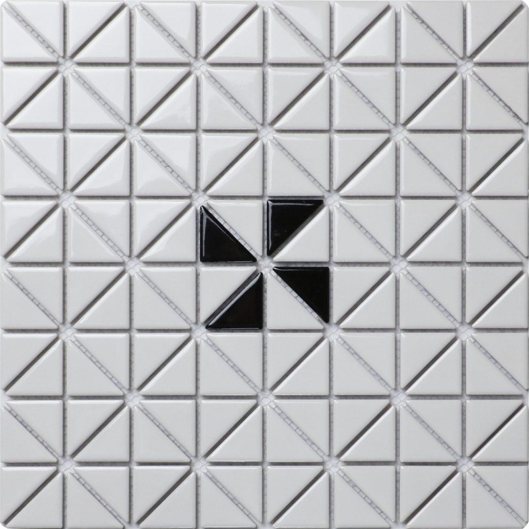 1'' Single Windmill Pattern Glossy Porcelain Triangle Tile Mosaic for ...