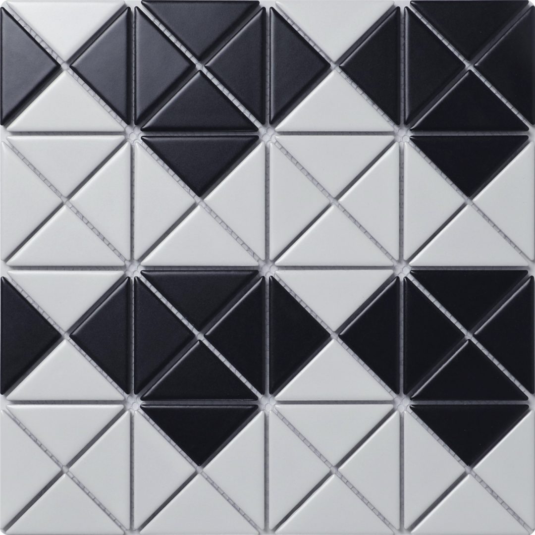 2'' Matte Multi Diamond Pattern Porcelain Triangle Mosaic Floor Tile On ...