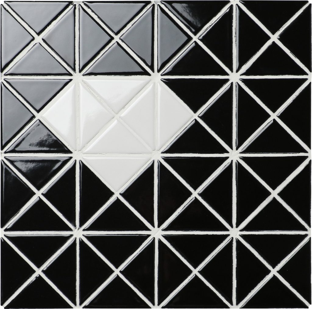 2'' Glossy Single Diamond Pattern Porcelain Triangle Mosaic Wall Tile ...