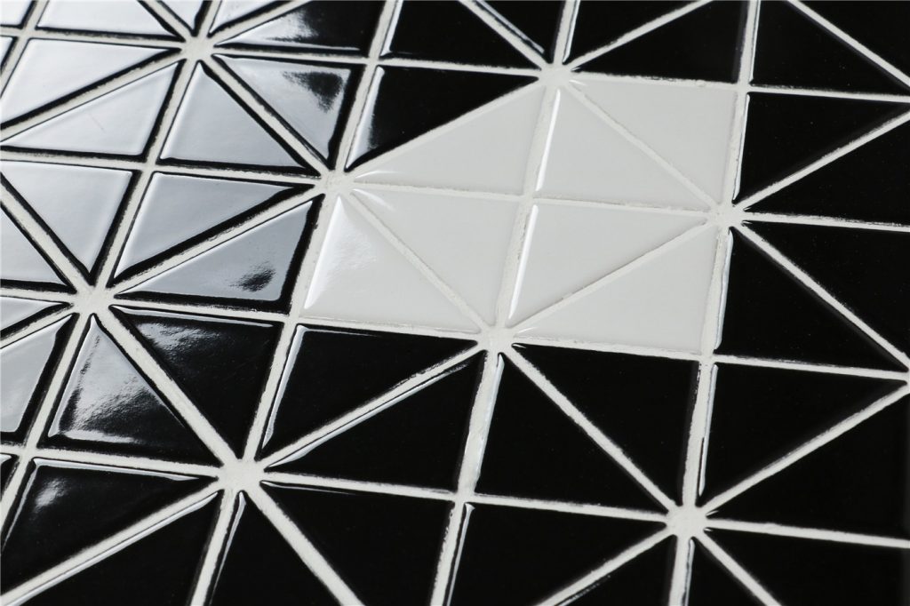 2'' Glossy Single Diamond Pattern Porcelain Triangle Mosaic Wall Tile ...