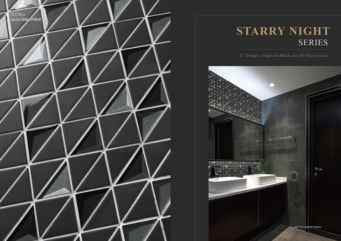 TR2-HF-UB-G - ANT TILE • Triangle Tiles & Mosiacs • Floors, Kitchen ...