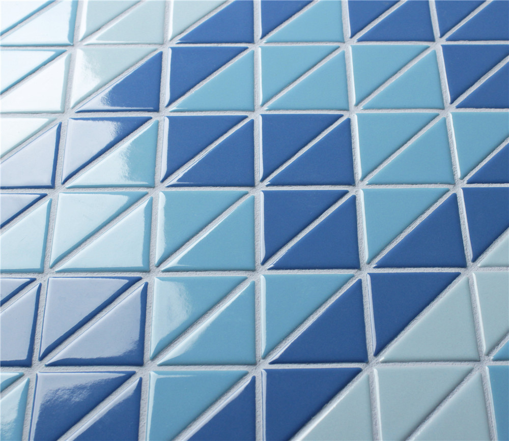 2'' Triangle Santorini Windmill Triangle Tile Blue Mosaic for Pool ...