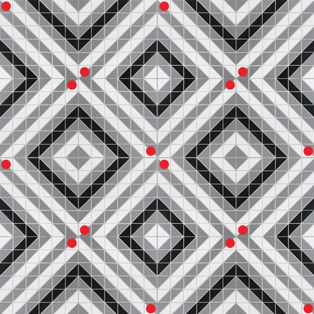 Classic Diagonal 2'' Triangle Geometric Floor Tiles Sale - ANT TILE ...
