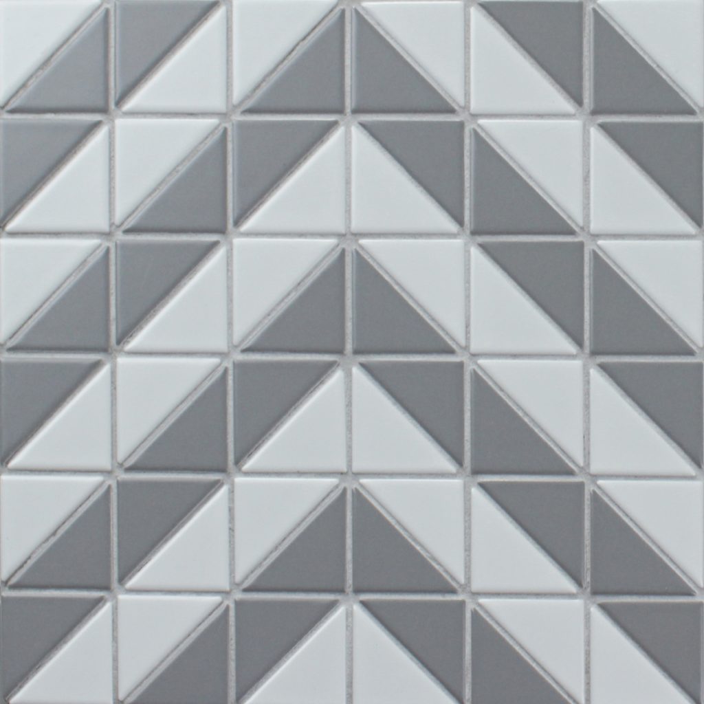 Best Price 2'' White Grey Triangle Triangle Tiles Mosaic, Porcelain ...