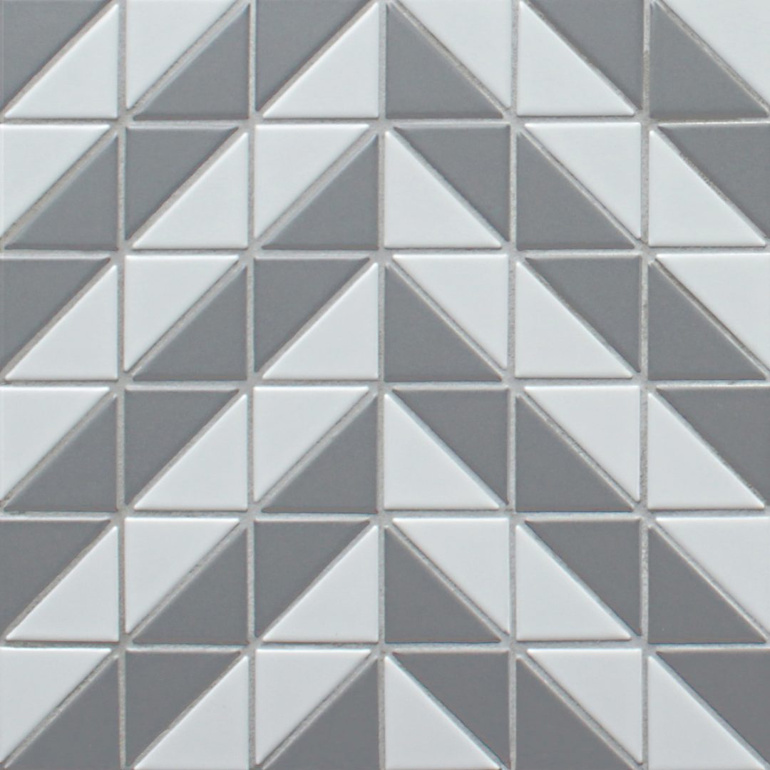 Artistic 2'' Matte White Grey Triangle Tile, Porcelain Wall Tile - ANT.TILE