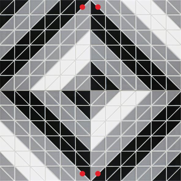 Classic Twist Square 2'' Triangle Geometric Tiles Design - ANT TILE ...