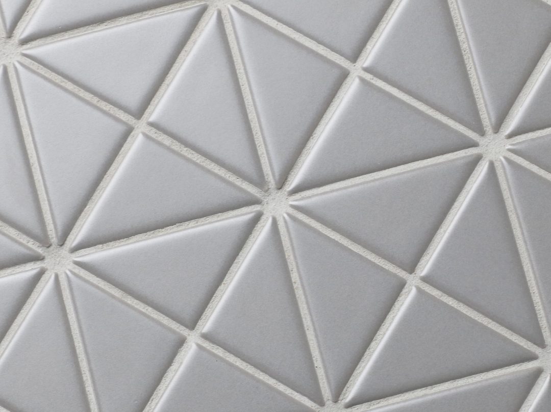 2'' Summit Gray Matte Triangle Tile Floor Mosaic - ANT TILE • Triangle ...