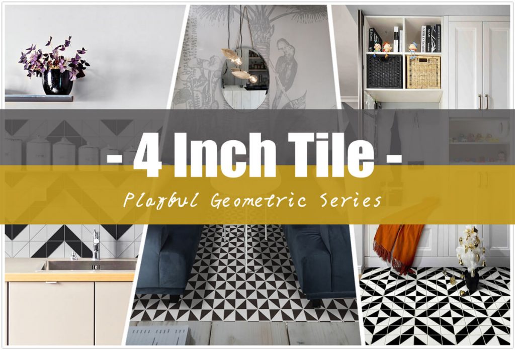 4 inch tile playful geometric series - ANT TILE • Triangle Tiles ...