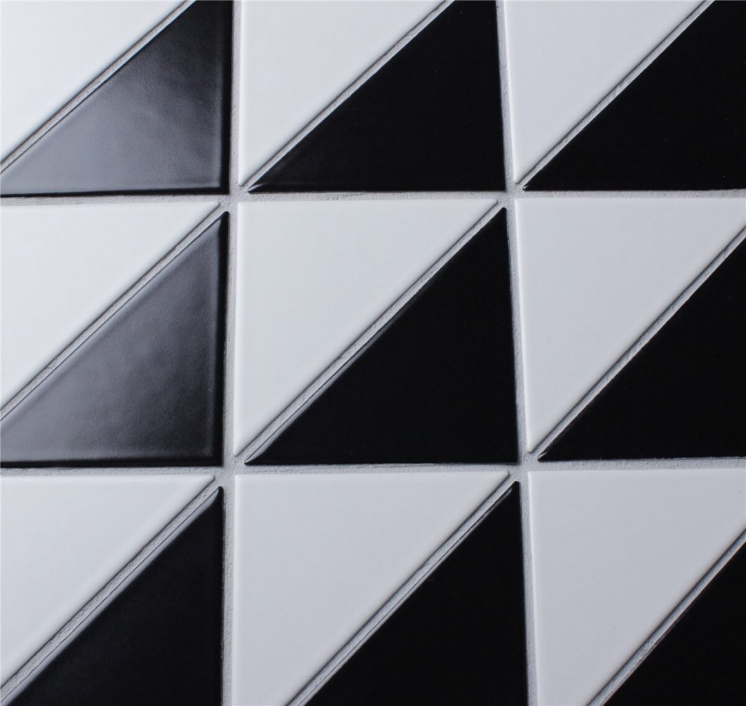 4" Forest Pattern Black White Matte Porcelain Geometric Tile - ANT TILE ...