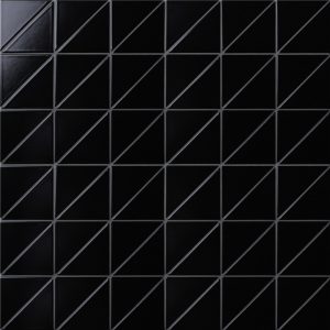 4" Linear Matte Black Triangle Tile Pattern For Floor Designs - ANT ...