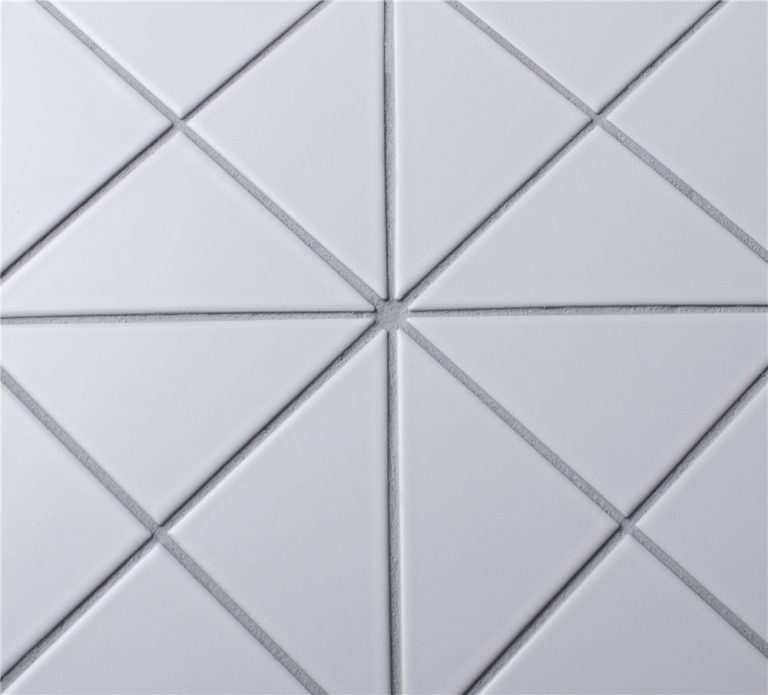4" Cross Junction Matte White Triangle Tile For Wall Design - ANT TILE ...