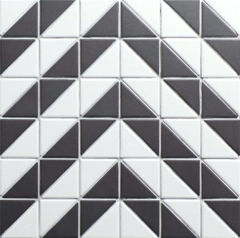 Castle Unglazed 2" Chevron Tile Pattern Floor Geometric Triangle Mosaic ...