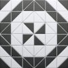 Castle Unglazed 2" Windmill Geometric Triangle Mosaic Floor Tile Patterns - ANT TILE • Triangle ...