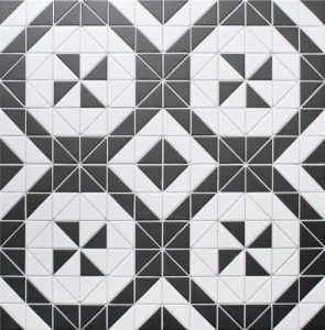 Castle Unglazed 2" Windmill Geometric Triangle Mosaic Floor Tile ...