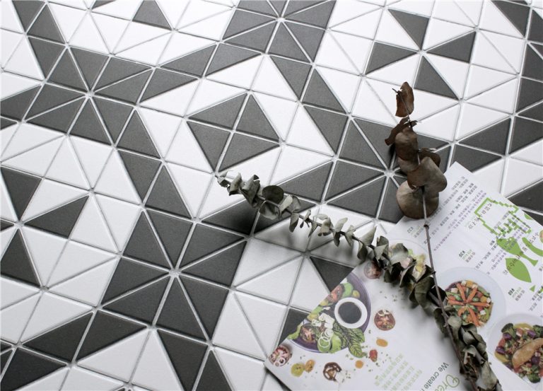 Castle Unglazed 2" Windmill Geometric Triangle Mosaic Floor Tile ...